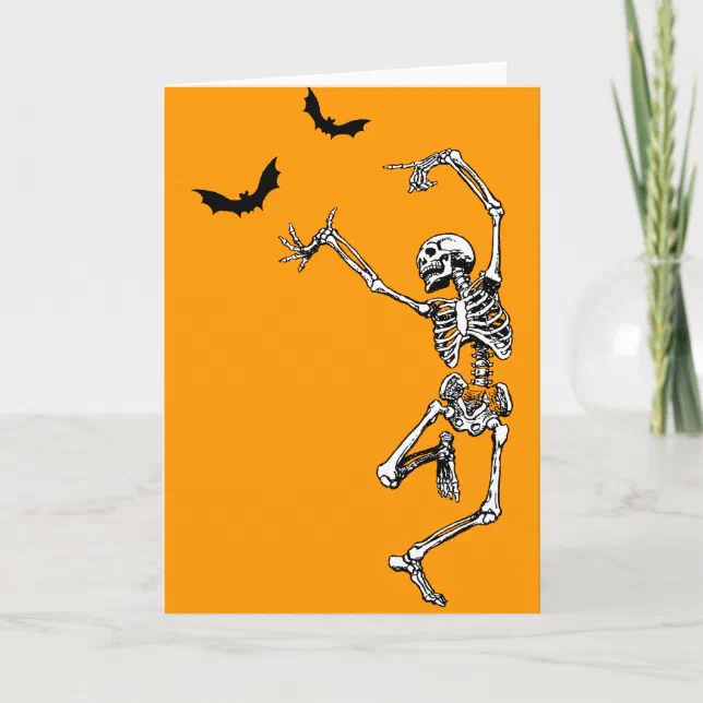 Dancing Skeleton Card | Zazzle
