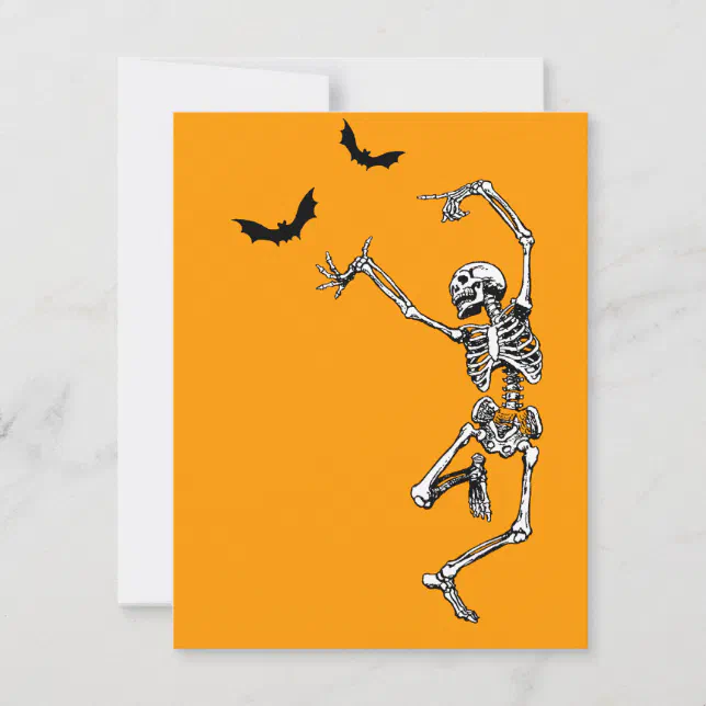 Dancing Skeleton invitation card | Zazzle