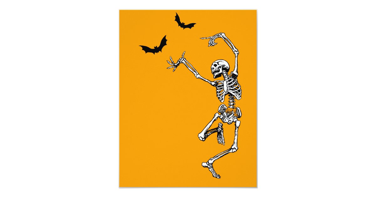 Dancing Skeleton invitation card | Zazzle.com