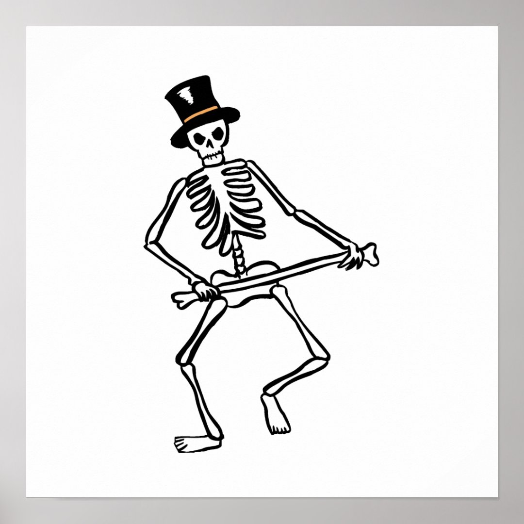 Dancing Skeleton Poster | Zazzle