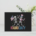 Dancing Skeleton Radiology X-ray Tech Patriotic Invitation | Zazzle