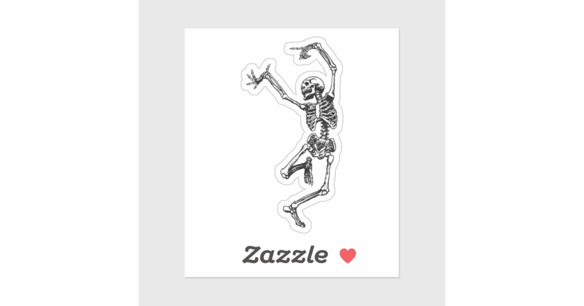 Dancing Skeleton Sticker | Zazzle