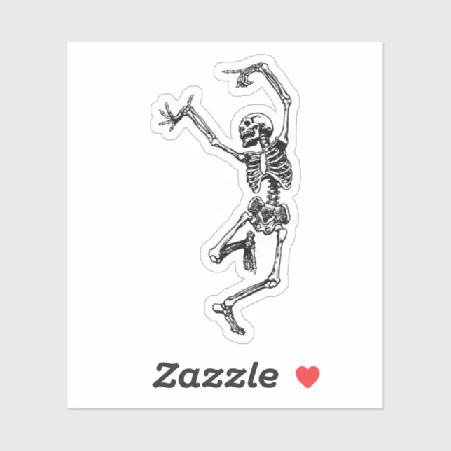 Dancing Skeleton Sticker | Zazzle
