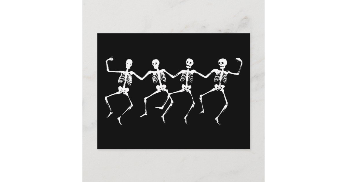 Dancing Skeletons II Postcard | Zazzle