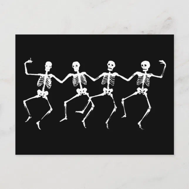 Dancing Skeletons II Postcard | Zazzle