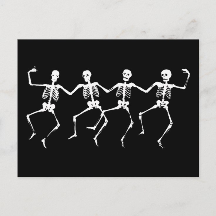 Dancing Skeletons II Postcard | Zazzle