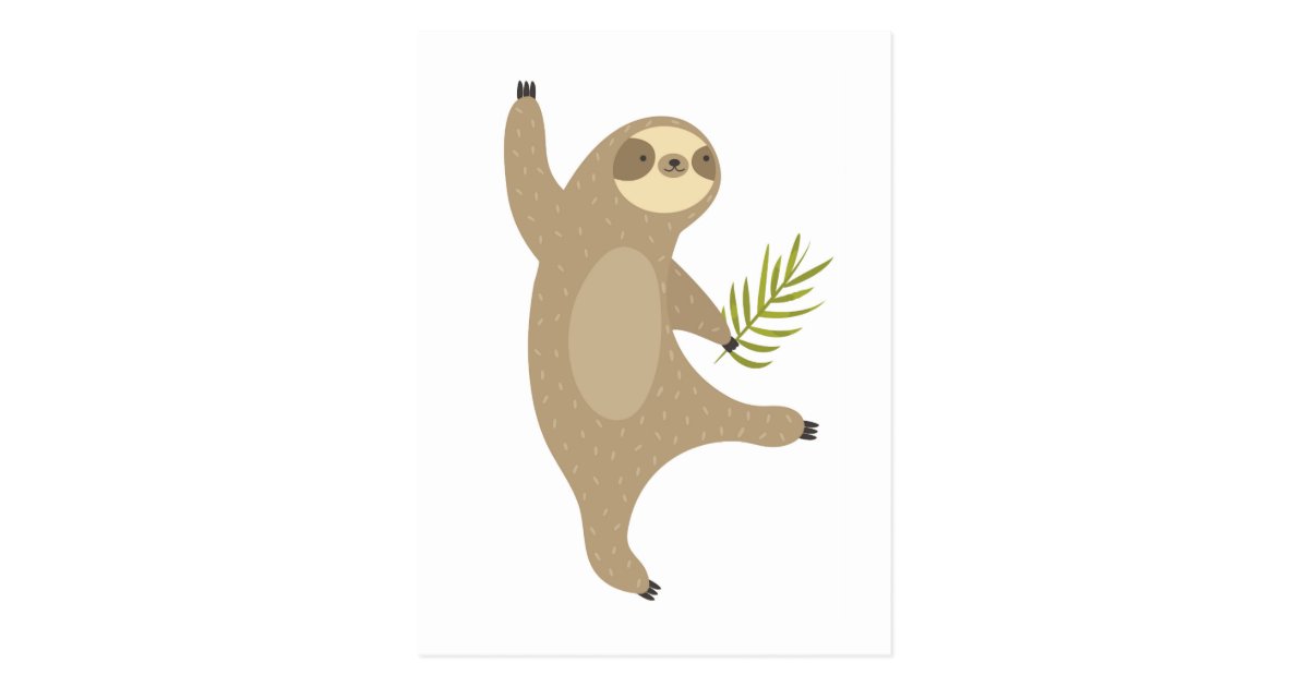 Dancing Sloth | Why Not? Postcard | Zazzle.com