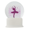 DANCING Snow Globe with white snow confetti. | Zazzle
