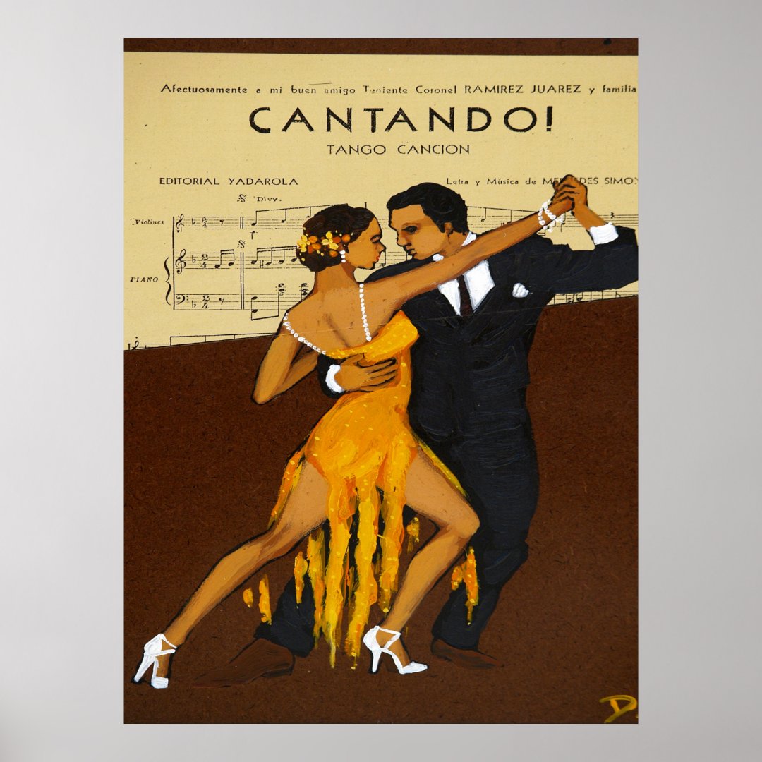 Dancing Tango Couple Poster | Zazzle