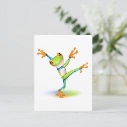 Dancing Tree Frog Postcard | Zazzle