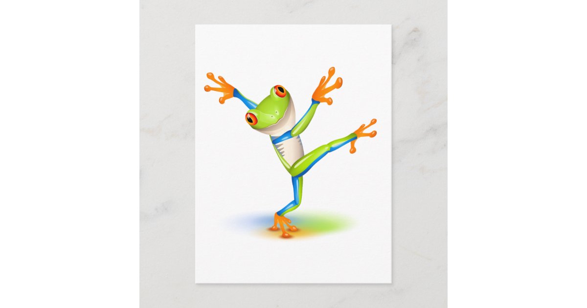 Dancing Tree Frog Postcard | Zazzle