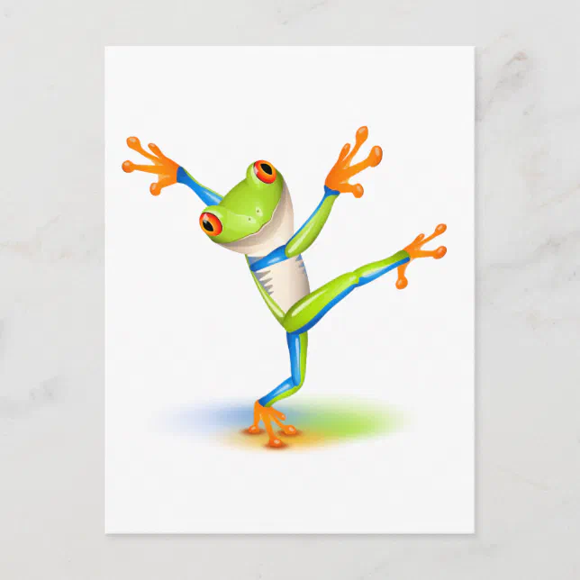 Dancing Tree Frog Postcard | Zazzle