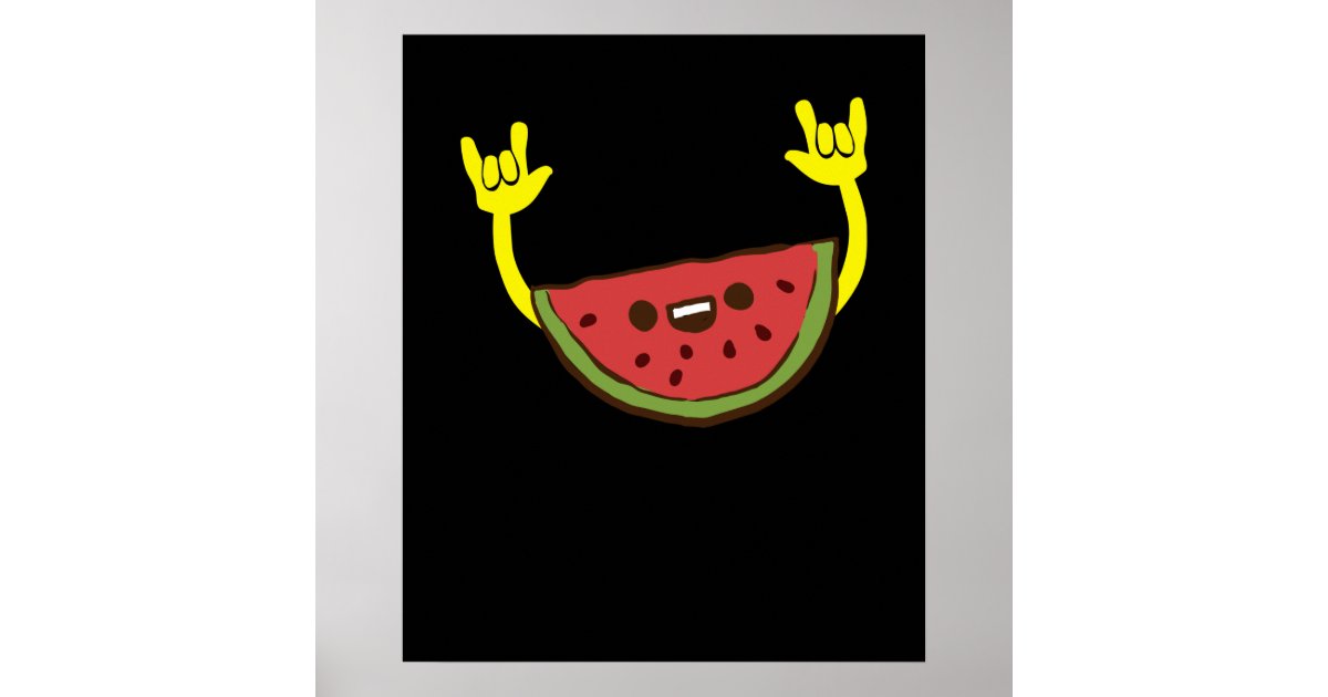 Dancing Watermelon - Watermelon Fruit Summer Poster | Zazzle