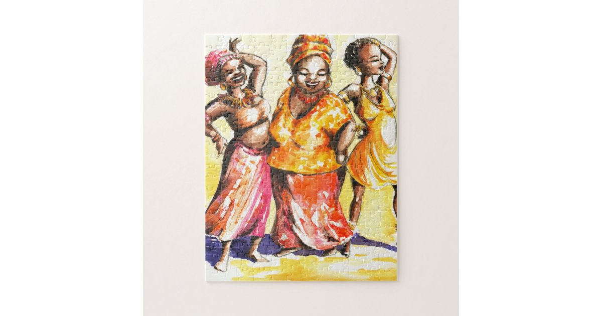 Dancing women jigsaw puzzle | Zazzle