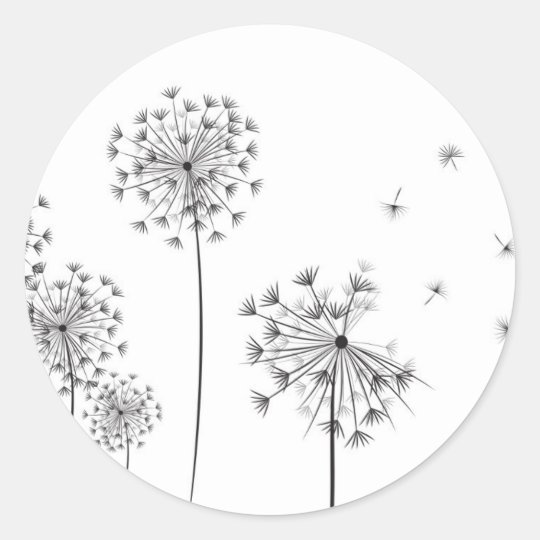 Dandelion Classic Round Sticker | Zazzle.com