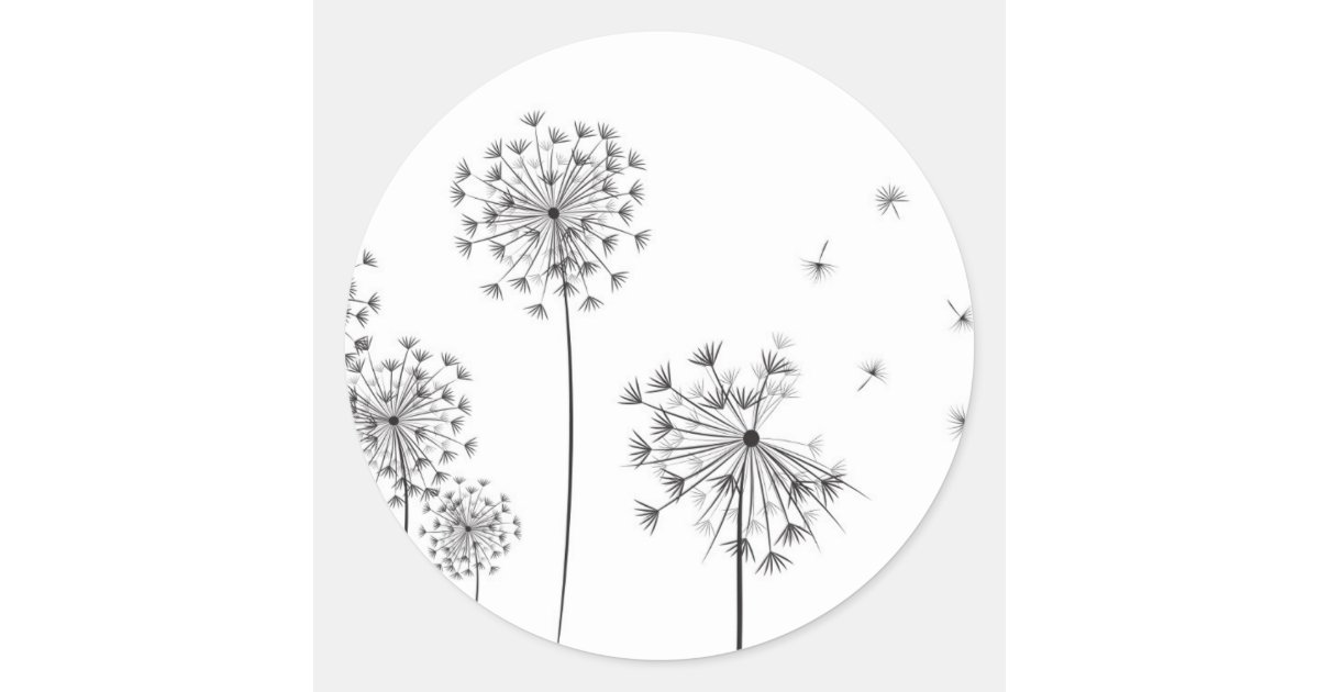 Dandelion Classic Round Sticker | Zazzle