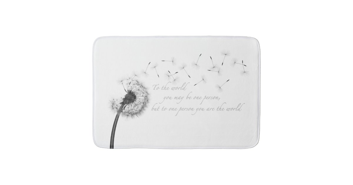 Dandelion Inspiration Bath Mat | Zazzle