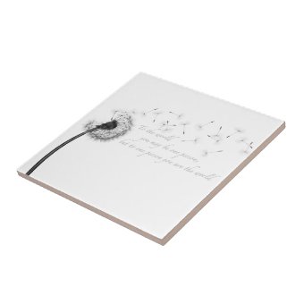 Dandelion Inspiration Ceramic Tile | Zazzle