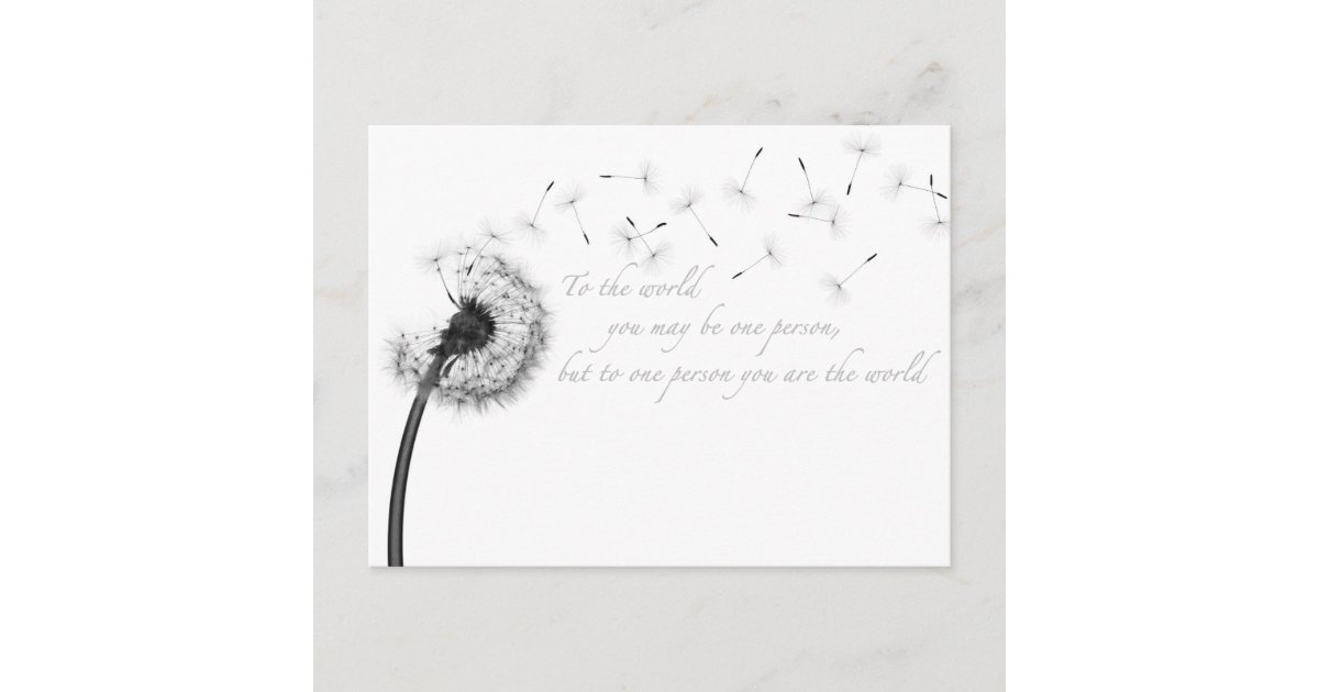 Dandelion Inspiration Postcard | Zazzle