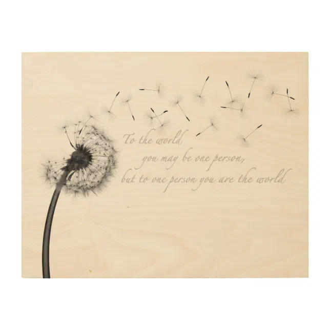 Dandelion Inspiration Wood Wall Art | Zazzle