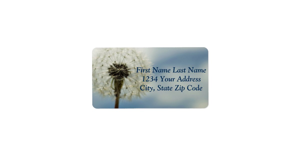 Dandelion Label | Zazzle