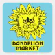Dandelion Market Square Sticker | Zazzle