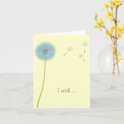 Dandelion Wish - Motivational Card | Zazzle