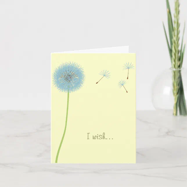 Dandelion Wish - Motivational Card | Zazzle