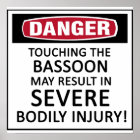 Warning Temperamental Bassoonist Poster | Zazzle.com