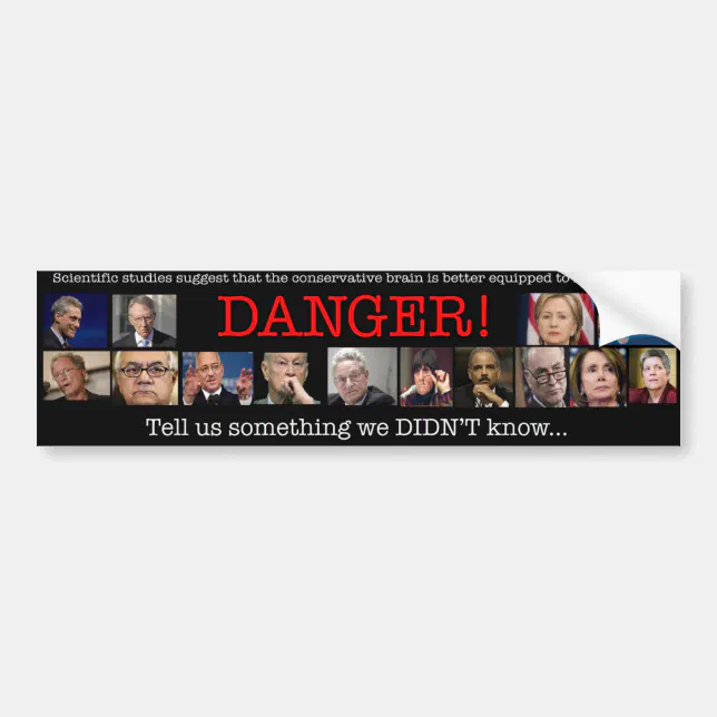 Danger! Bumper Sticker | Zazzle