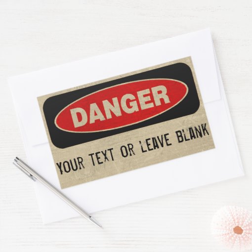 Danger Custom Stickers | Zazzle