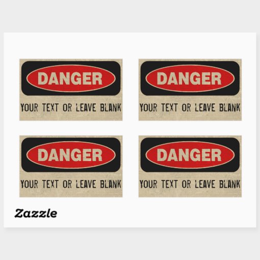 Danger Custom Stickers | Zazzle