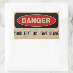 Danger Custom Stickers | Zazzle