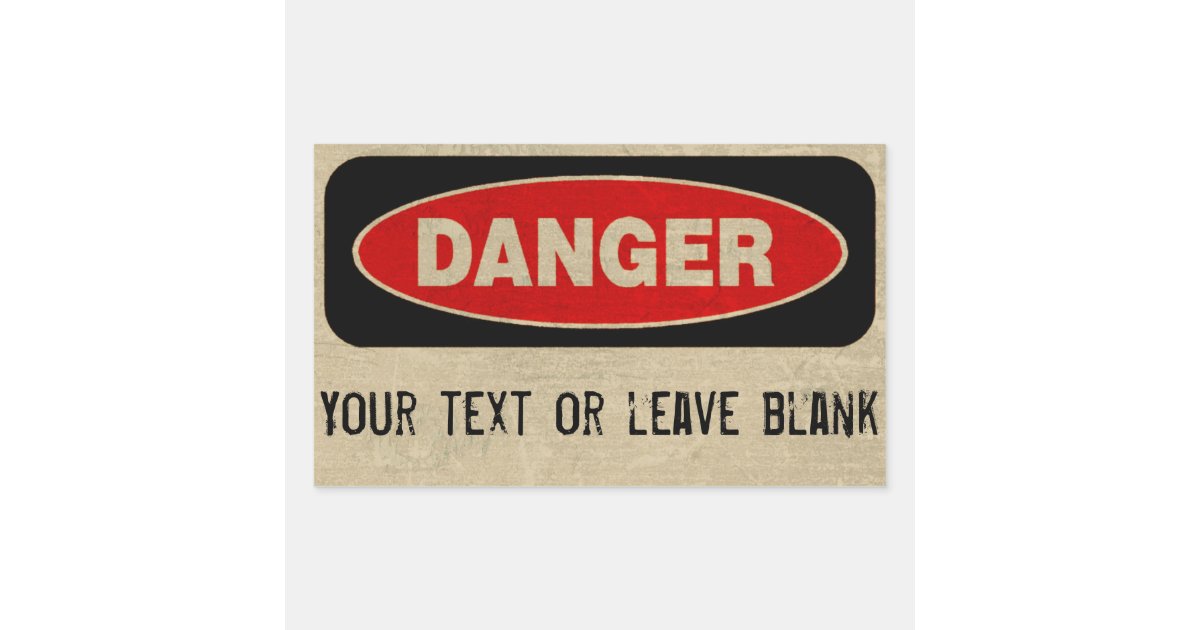 Danger Custom Stickers | Zazzle