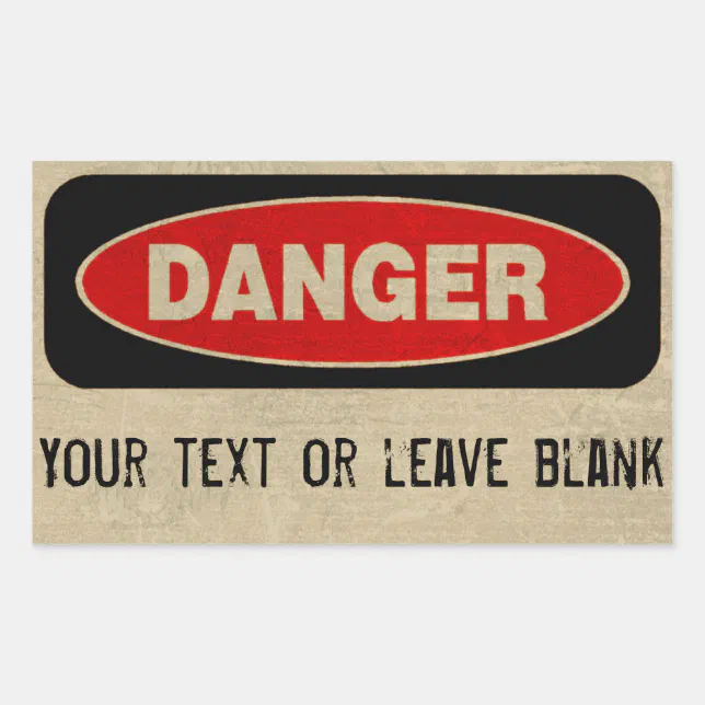 Danger Custom Stickers | Zazzle