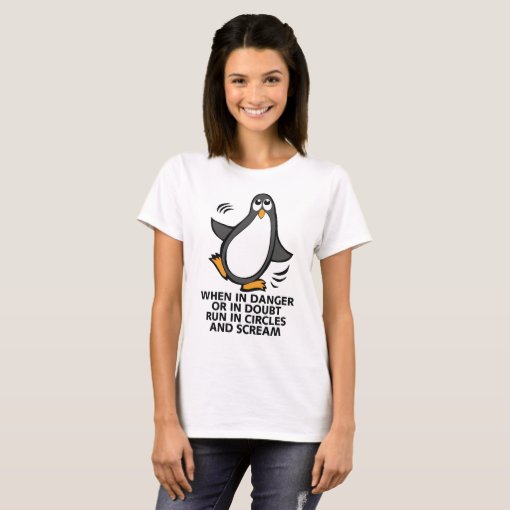 Danger Funny Penguin Graphic T-Shirt | Zazzle