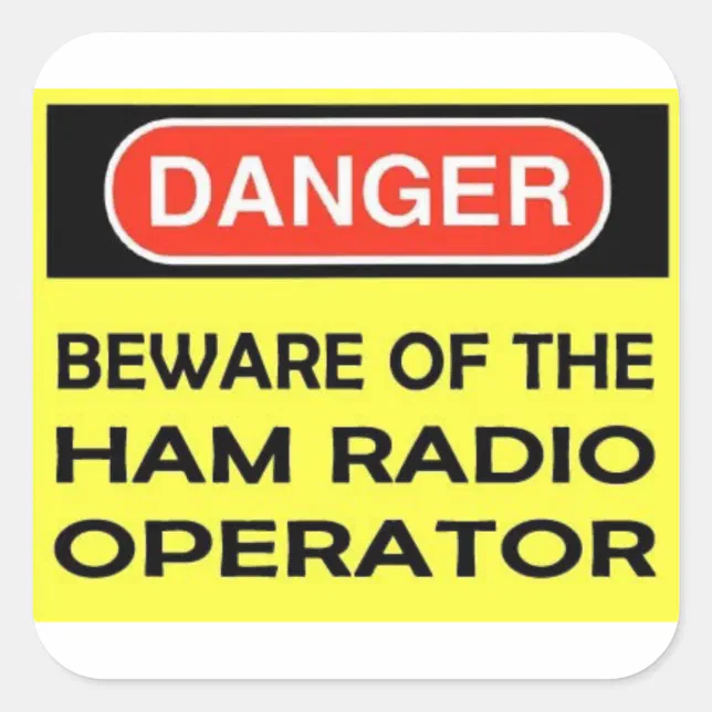 DANGER HAM RADIO STICKER | Zazzle