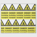 Danger Scaffolding Incomplete Site Warning Wrapping Paper | Zazzle