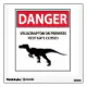 Danger Sign (Raptors) Wall Sticker | Zazzle