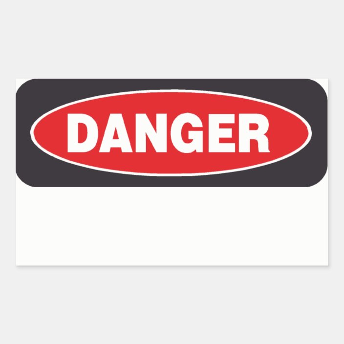Danger Sticker Template | Zazzle.com