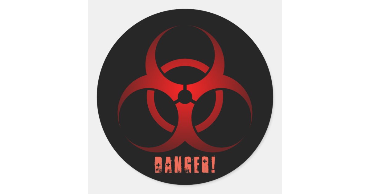 Danger Stickers Glossy 1½ inch (sheet of 20) | Zazzle