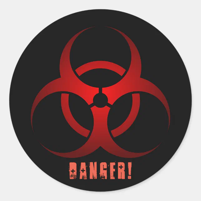 Danger Stickers Glossy 1½ inch (sheet of 20) | Zazzle