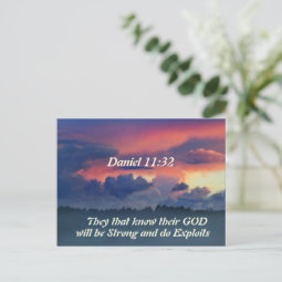 Daniel 11:32 Bible Verse Postcard | Zazzle