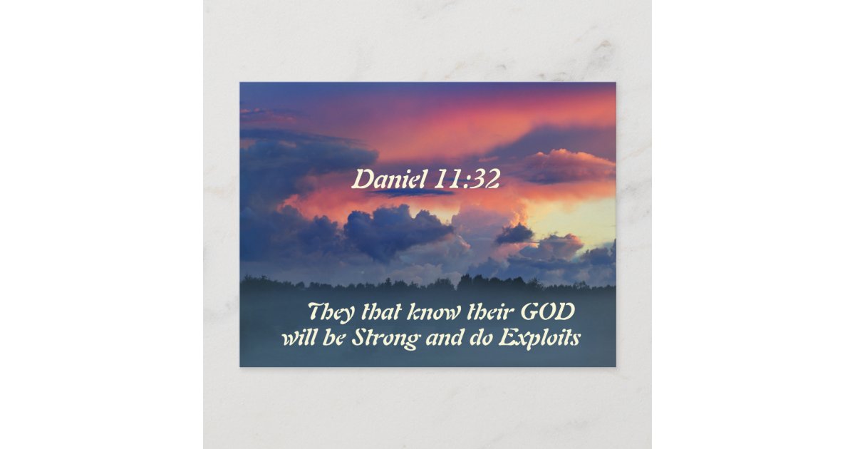Daniel 11:32 Bible Verse Postcard | Zazzle