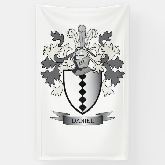 Daniel Family Crest Coat of Arms Banner | Zazzle.com
