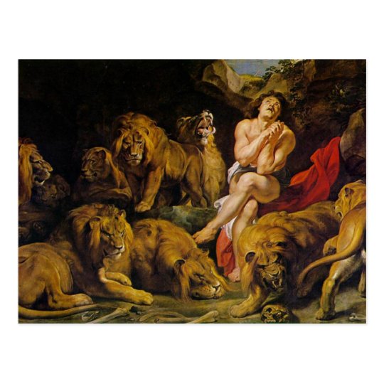 Daniel in the Lion's Den Postcard | Zazzle.com
