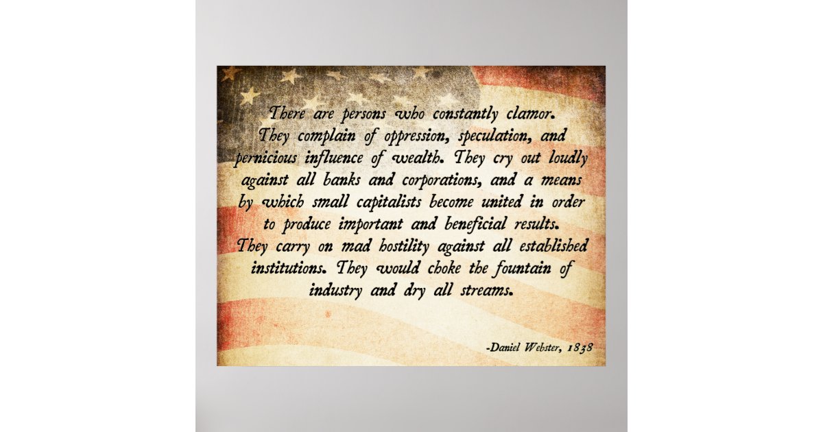 Daniel Webster Quote Poster | Zazzle