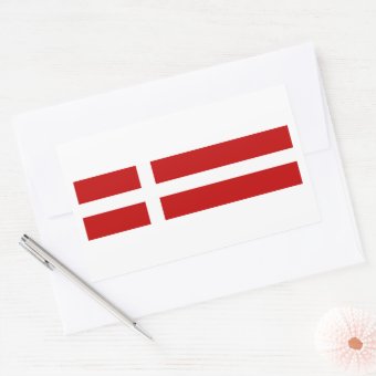 Danish Flag Bumper Rectangular Sticker | Zazzle