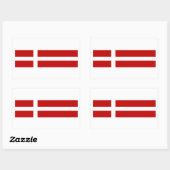 Danish Flag Bumper Rectangular Sticker | Zazzle