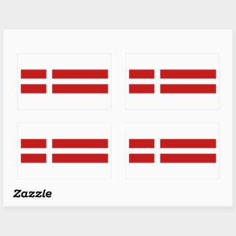 Danish Flag Bumper Rectangular Sticker | Zazzle